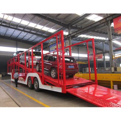 China Custom 2/3 Axles Double Deck 6/8/10 Hydraulic Lifting Car Carrier Semi Trailer with 245/70R19.5 Tires for sale