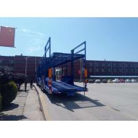 China Hydraulic Lifting Double Deck Car Carrier Semi Trailer with 4-21 Units Capacity and 28T Two Speed Landing Leg for sale