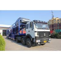 China Hydraulic Lifting Double Deck Car Carrier Semi Trailer with 4-21 Units Capacity and 28T Two Speed Landing Leg for sale