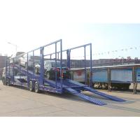China Hydraulic Lifting Double Deck Car Carrier Semi Trailer with 4-21 Units Capacity and 28T Two Speed Landing Leg for sale
