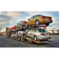 China Double Deck Hydraulic Lifting SUV Car Carrier Semi Trailer with 28T Two Speed Landing Leg and Q345B Main Beam for sale