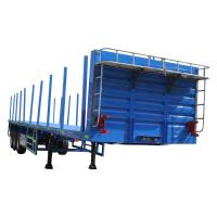China Customized 2/3/4 Axles Flatbed Semi Trailer with Q345B Carbon Steel Main Beam and 3mm Diamond Plate Platform for 60 Ton Transport for sale