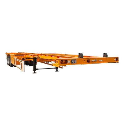 China 12m Container Semi Trailer with 12500mmX250mmX1550mm Dimensions and 5-6.5T Tare Weight for Heavy Duty Transport for sale