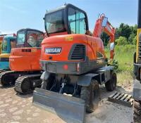 China Original Korea Used Mini Excavator Doosan DX60W-9C  6 Ton Small Wheel Excavator for sale
