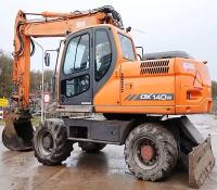 China Doosan Machines Used In Excavation DX140W Second Hand Diggers for sale