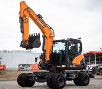 China DX55W-7 Mini Wheel Excavator 0.175m3 Doosan Hydraulic Excavator for sale