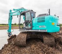 China Green Used Kobelco Excavator Hydraulic SK210LC for sale