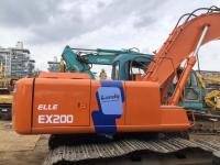 China Good condition Second-hand 19400KG Orange Hitachi Excavator Zx200 with ISUZU AA-6BGIT Engine for sale