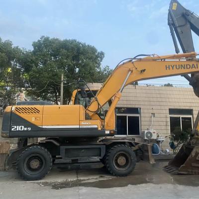 China Used Yellow  2020 Original Hyundai 210W-9 Wheel Excavator Digger for sale