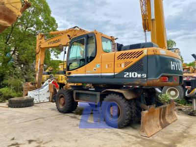 China Second Hand Korean Original HYUNDAI 210W-9 Wheeled Excavator 21Ton Heavy Duty Construction Equipment for sale