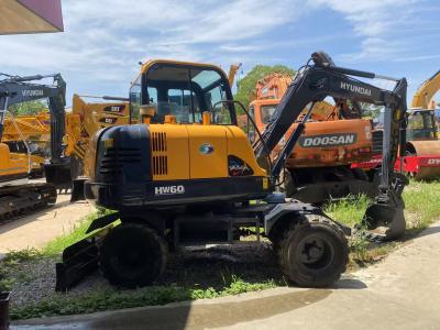 China Wheel Excavator Hyundai 60  Digger 6 Ton Used Excavator for sale