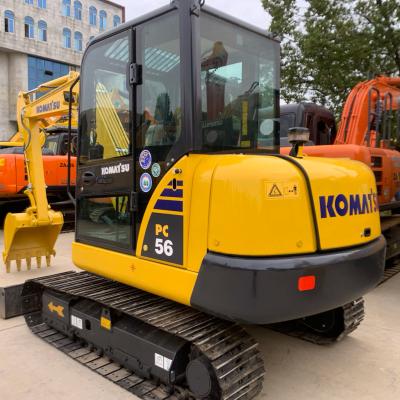 China Used  Komatsu PC56 Mini Excavator Digger With Bucket Capacity 0.055-0.22m3 for sale