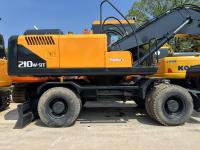 China Used Korea hyundai 210w 21Ton Hydraulic Wheel Excavator Hyundai 210W R210W-9 for sale