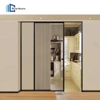 China Soundproof Clear Tempered Glass Sliding Glass Doors Bifold Aluminium Profile Glass Door for sale