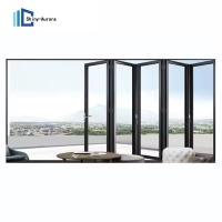 China Customized Soundproof Aluminium Glass Bifold Doors For Room Position for sale