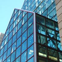 China Powder Coated Frame Curtain Wall 3mm-5mm Tempered Glass Curtain Wall for sale
