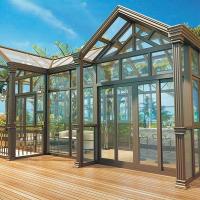 China Sturdy Lightweight Sun Room Customized Tile Floor Sunroom With Sliding Door for sale