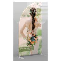 China 2022 New Arrival printing fabric wedding decoration arch backdrop stand for sale