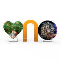 China 7ft 10in Dia Personalized Wedding Backdrops White Backdrop For Balloon Arch for sale