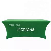China 250G Polyester Pop Up Trade Show Table Throw  Table Cover Cloth With Logo ODM for sale