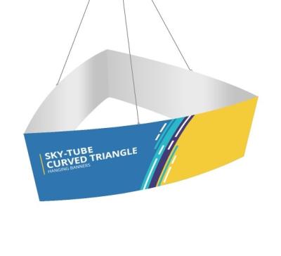 China Advertising Triangle Sign Holder Trade Show Hanging Banner 90 X 30cm Custom for sale