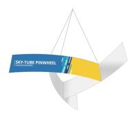 China EZ Sky Tube Pinwheel Trade Show Hanging Banners From Overpass 48Ibs for sale