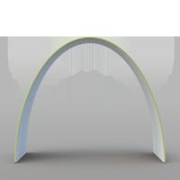 China EZ Tube Arch Tension Fabric Balloon Arch Stand Round Metal Backdrop Display for sale