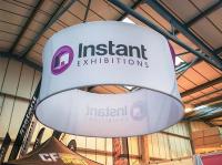 China Reusable Round Circle Ceiling Trade Show Hanging Banner Pole For Exhibition for sale