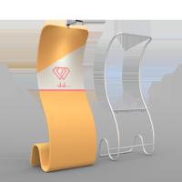 China 120cm Advertising Trade Show Banner Stand Exhibition Stand Printing Event Backdrop for sale