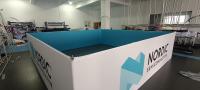 China 20ft Tension Fabric 60IN Exhibition Pull Up Banners PSD Pop Up Exhibition Banners for sale