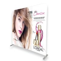 China Easy Setup Trade Show Banner Stand Tension Fabric Banner Stand Steel Plate Base for sale