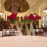 China 47cm Clear Cylinder Glass Vase Set - 3 Pcs Wedding & Home Flower Decor with Custom Color Options for sale