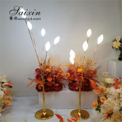 China 11 Head LED Wedding Walkway Stand Lights - 1.2m & 1.5m Metal Frame Pathway Guidance Lighting for sale