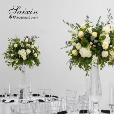 China 77cm Clear Glass Wedding Vase for Table Decoration - Custom Color Options & Secure Packaging for sale
