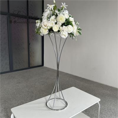China 100cm Metal Wedding Flower Stand Centerpiece - Clear, Gold, Silver Table Decorations for Events for sale