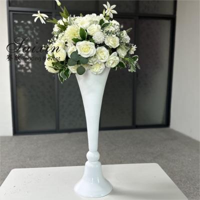 China 80cm & 100cm Tall Crystal Wedding Vase - Clear Glass Centerpiece Stand for Floral Decorations for sale