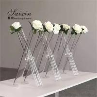 China 16 Inch 20 Inch Crystal Glass Wedding Vases 3-Piece Set - 47cm Height with Custom Sizes Available for sale
