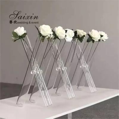 China 16 Inch 20 Inch Crystal Glass Wedding Vases 3-Piece Set - 47cm Height with Custom Sizes Available for sale