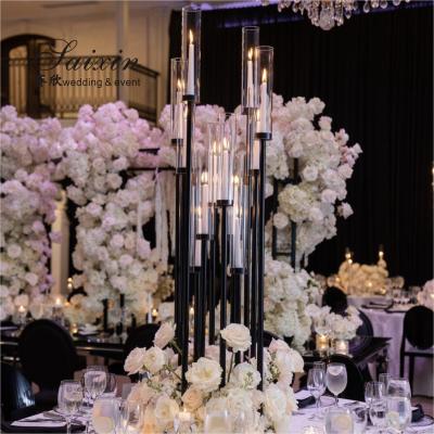 China ZT-323B 10-Arm Metal Candlestick for Wedding Centerpieces - 175cm/150cm/120cm/100cm Height Options for sale