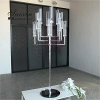 China 13 Arms Crystal Glass Candelabra Centerpiece Wedding 150cm Clear Tall for sale