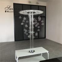 China Clear Acrylic Laser Cut Rectangle Pedestal Candle Stand 150cm H 60cm W Wedding Centerpiece for sale