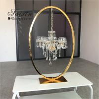 China Wholesale Oval Crystal Chandelier Centerpiece 120cm H 75cm W for Wedding Event Decoration for sale