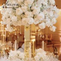 China Gold Mirror Pillar Flower Stand 120cm Tall Acrylic Wedding Centerpiece for Events for sale