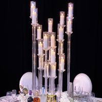 China 18 Arms Crystal Chandelier Candle Holder Christmas Tree 145cm Clear Glass for sale