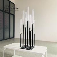 China 9 Arm Crystal Candelabra Wedding Centerpiece 120cm x 35cm Clear Gold Silver for sale