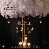 China 1.5m Tall Metal Double Round Flower Stand for Wedding Decoration 150cm for sale