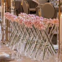 China Clear Glass Cylinder Vase Set 47cm x 22cm for Wedding Centerpieces - 3 Piece Floral Display Stand for sale