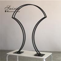 China 140cm Black Iron Flower Stand for Wedding Table Centerpieces Metal Decoration for sale