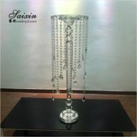 China Crystal Flower Stand Centerpiece 90cm Clear Wedding Decor ZT-542 for sale