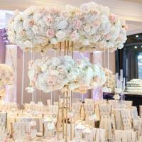 China Wholesale Tall Large Round Metal Flower Stand for Wedding Decoration Centerpiece 150cm H for sale